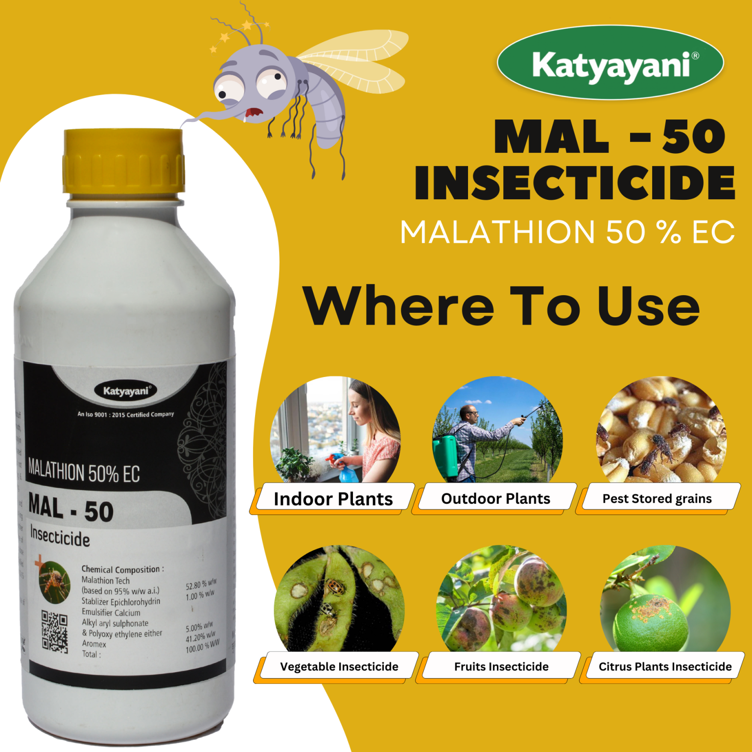 Malathion 50 % EC – MAL50 – Katyayani Organics