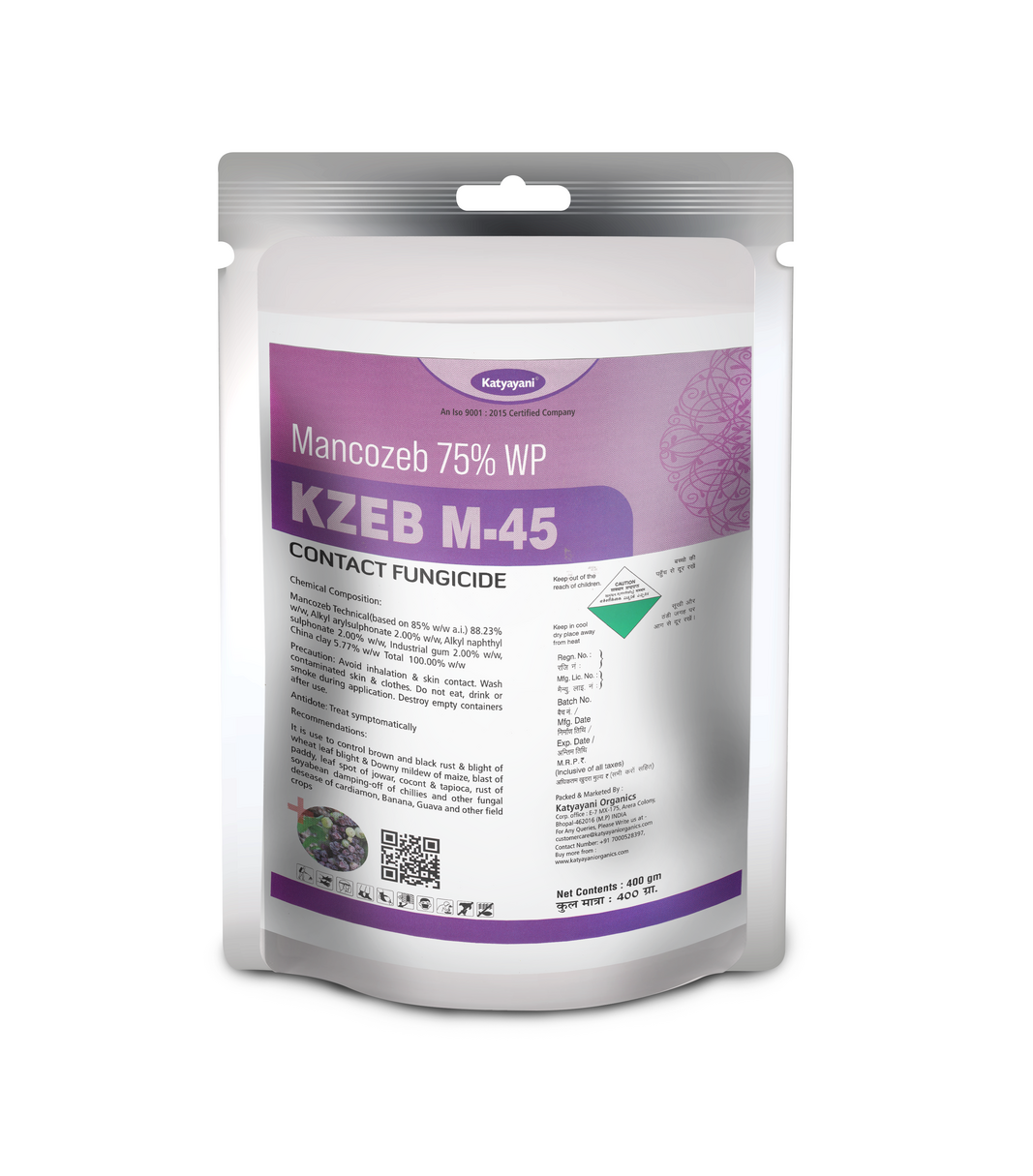 K ZEB Mancozeb 75% WP Fungicide – Katyayani Organics