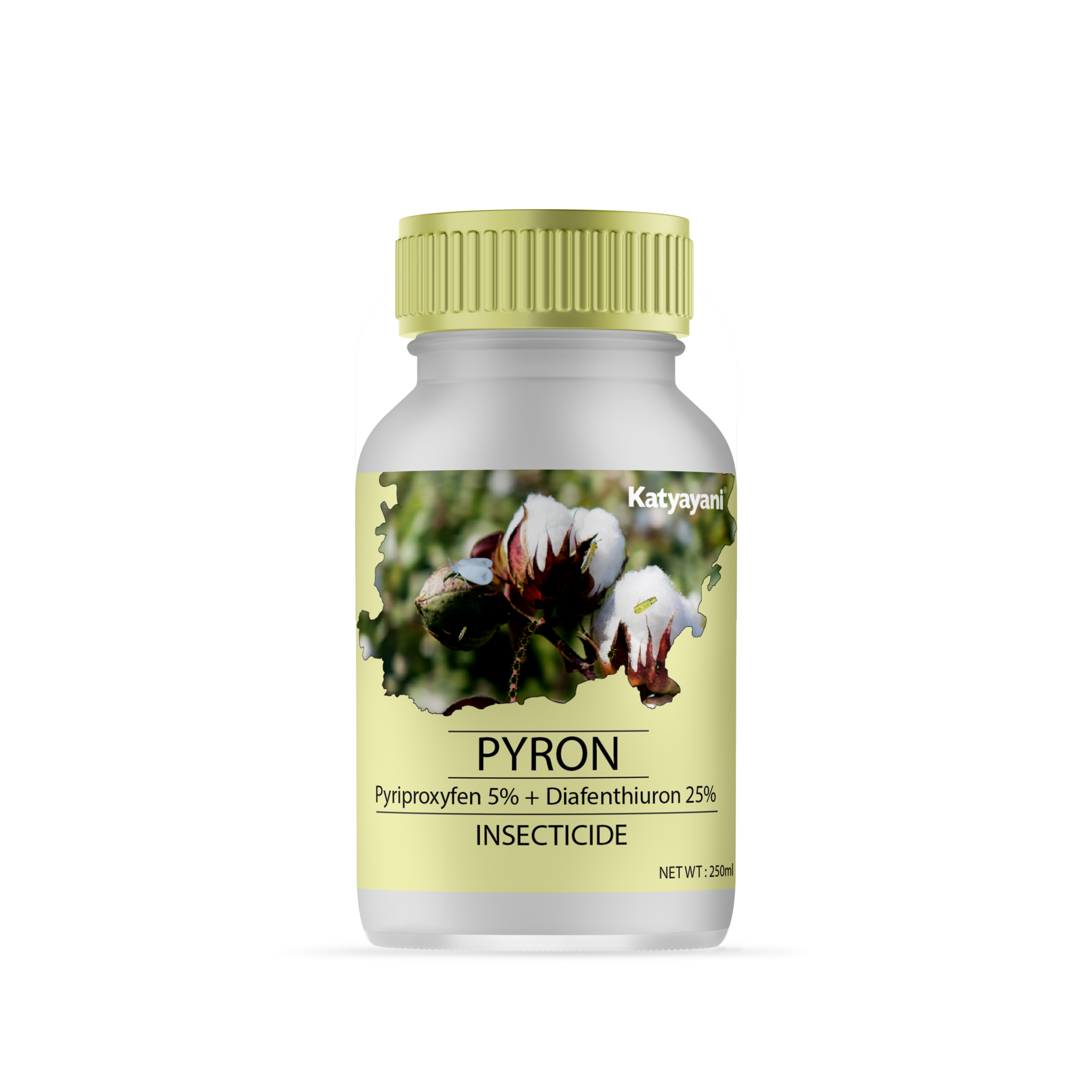 Katyayani Pyron Pyriproxyfen 5% + Diafenthiuron 25% se - Katyayani Organics